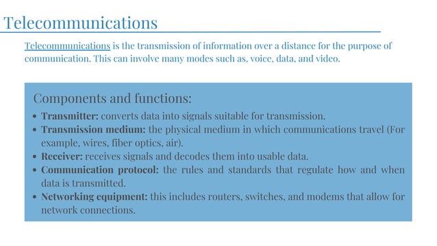 Telecommunication presentation - by Maitane Solloa | PPT