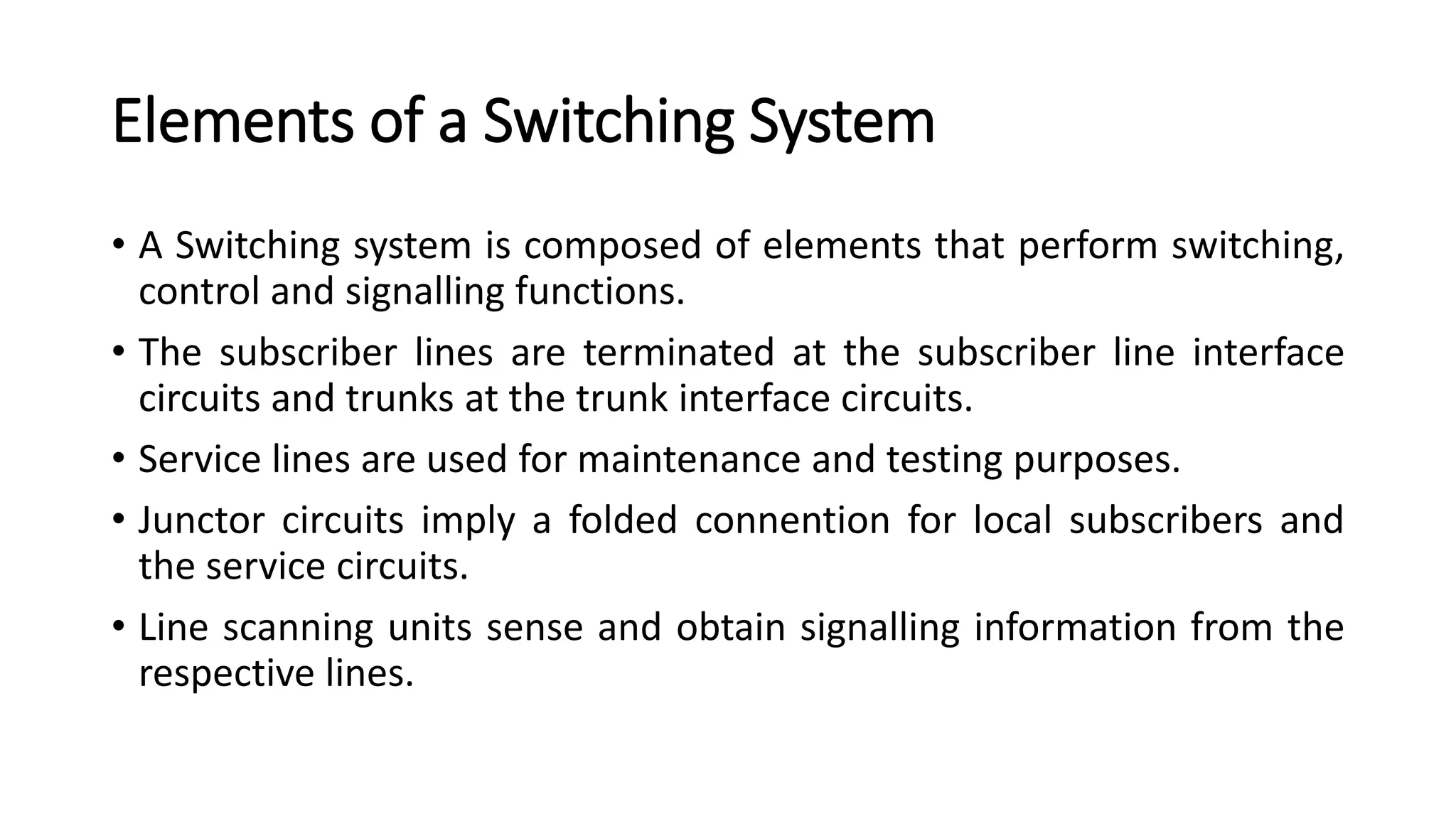 Telecommunication switching networks | PPTX