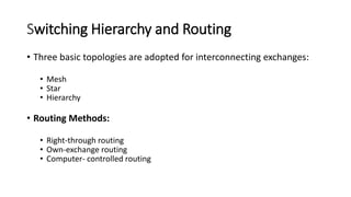 Telecommunication switching networks | PPTX
