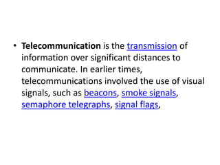 Telecommunication system | PPTX