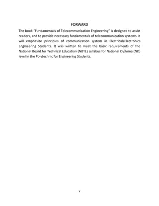 Fundamentals of Telecommunication Engineering | PDF