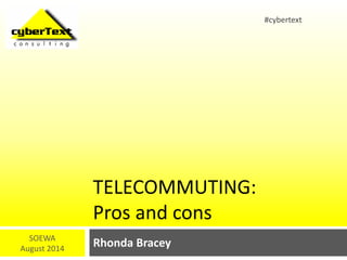 Telecommuting Pros and Cons | PPT
