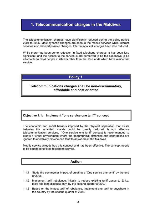 Telecom Policy 2006 Eng | PDF