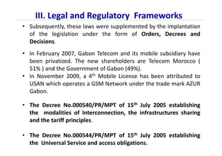 Telecom Policy and Regulation for Next Generation Networks Gabon | PDF ...
