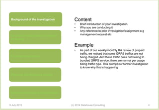 Telecom reporting training | PDF