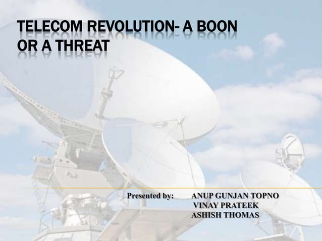 Telecom revolution a boom or | PPTX | Telecommunications Industry ...