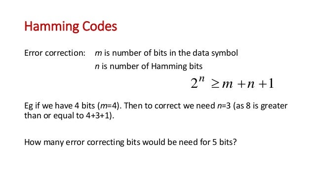 5. Error Coding
