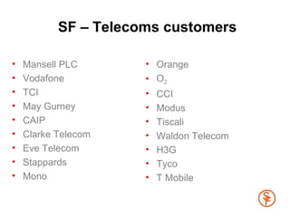 Telecoms customer presentation | PPT | Construction Industry | Industries