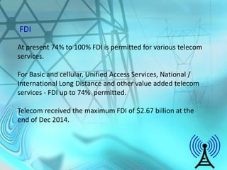 Telecom sector in india | PPTX
