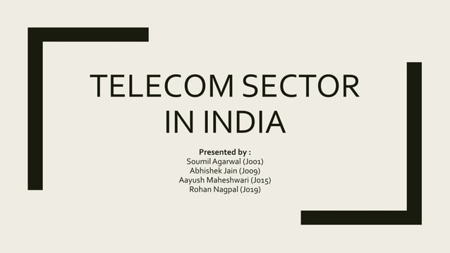 Telecom sector in india | PPT