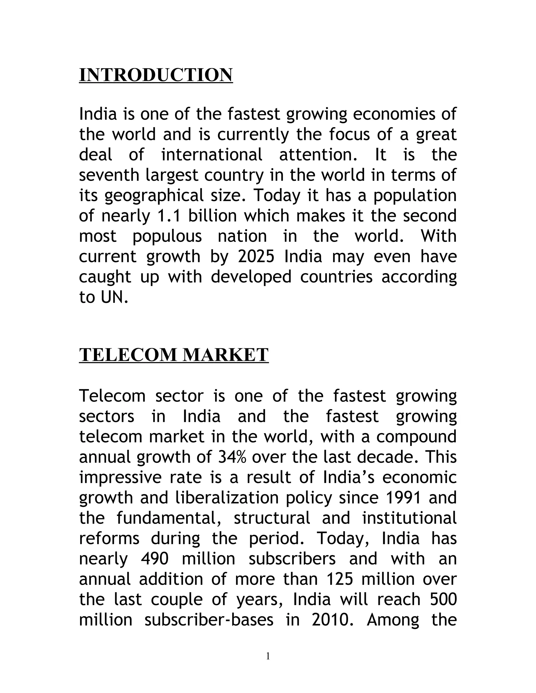 Telecom Sector Is One Of The Fastest Growing Sectors In India And The ...
