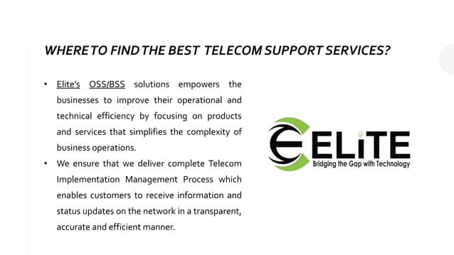 Telecom support ppt | PPTX
