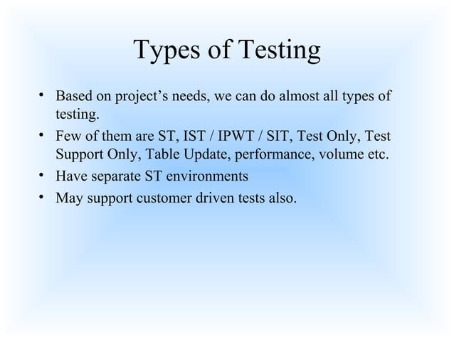 Telecom testing | PPT | Computer Software and Applications | Computing