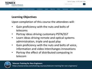 Telecom training for non engineers | PPTX