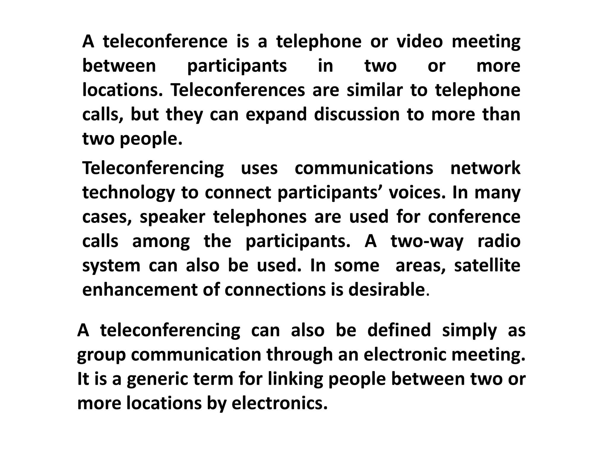 Teleconferencing | PPTX