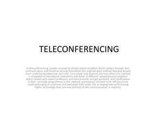 Teleconferencing | PPTX