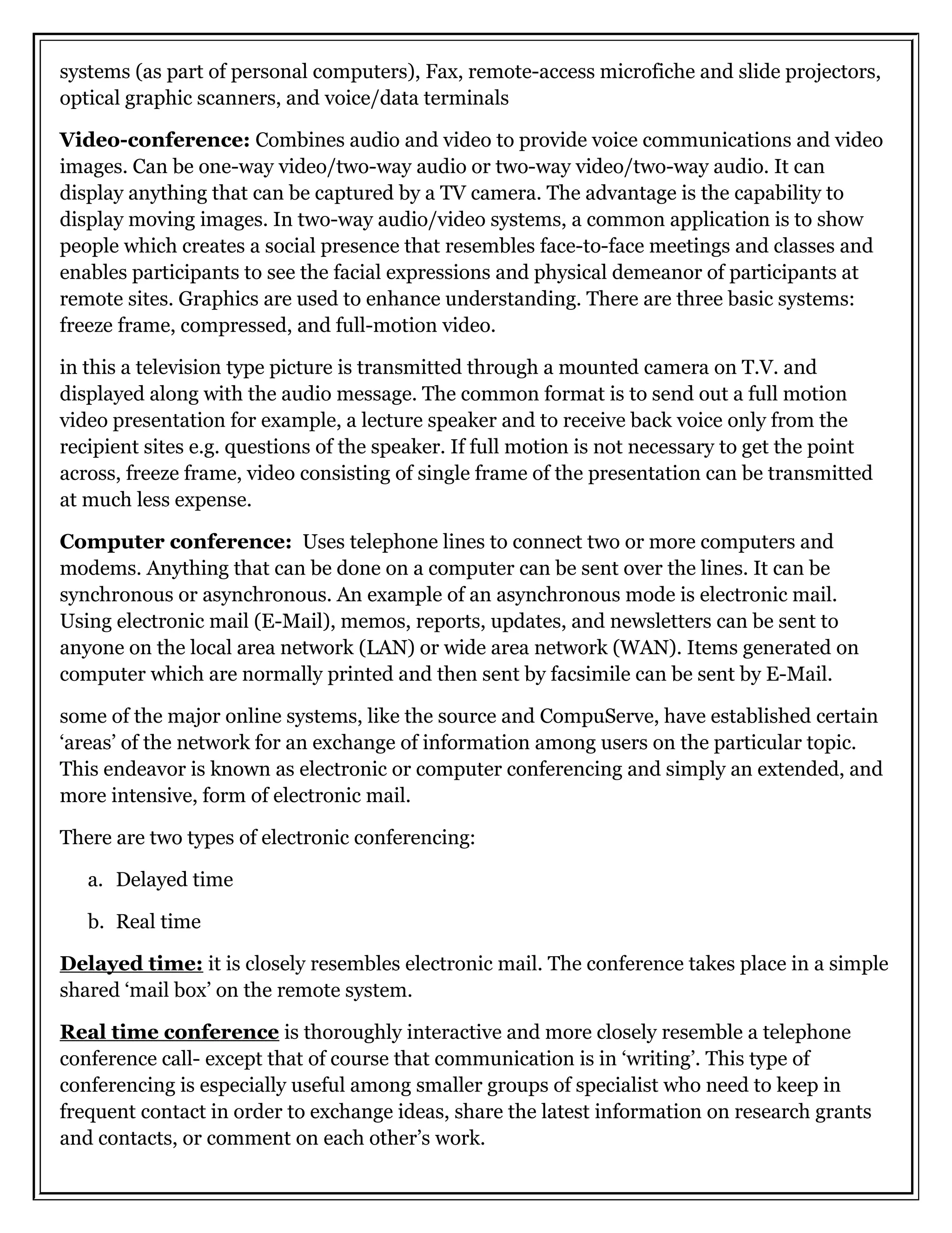 Teleconferencing | DOC