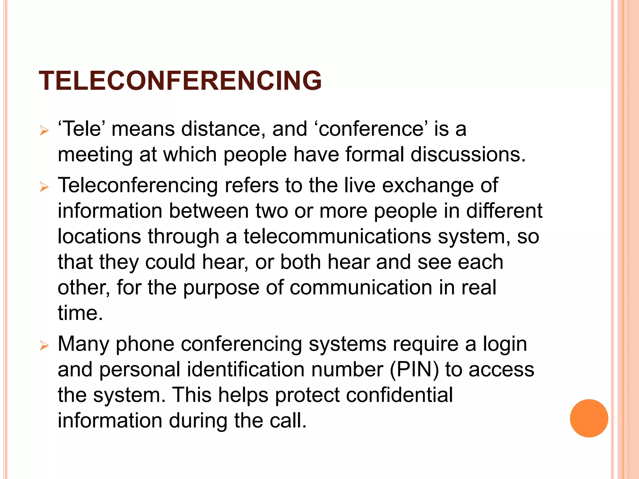 Teleconferencing | PPTX