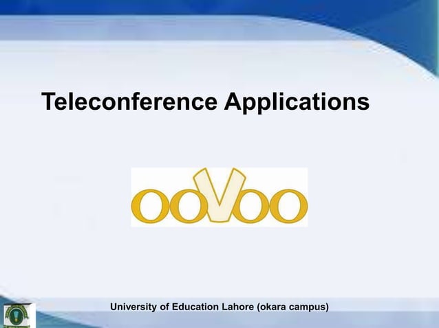 Teleconferencing applications | PPTX | Web Conferencing | Computer Software and Applications