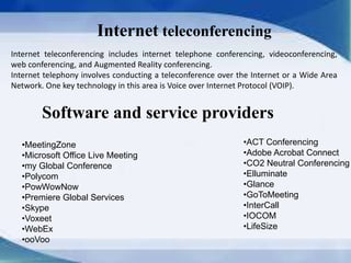 Teleconferencing applications | PPTX