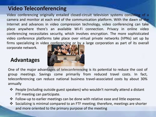 Teleconferencing applications | PPTX | Web Conferencing | Computer Software and Applications