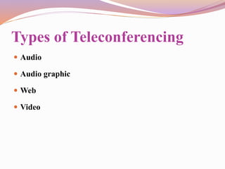 Teleconferencing & videoconferencing, ERIC & INFLIBNET | PPT