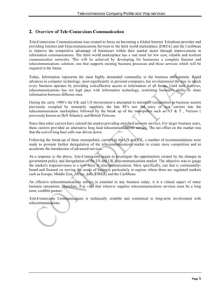 Tele Connexions Company Profile And Voice Services | PDF
