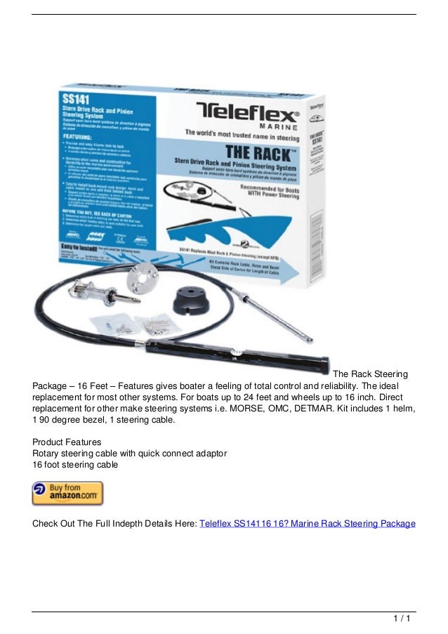 Teleflex SS14116 16′ Marine Rack Steering Package