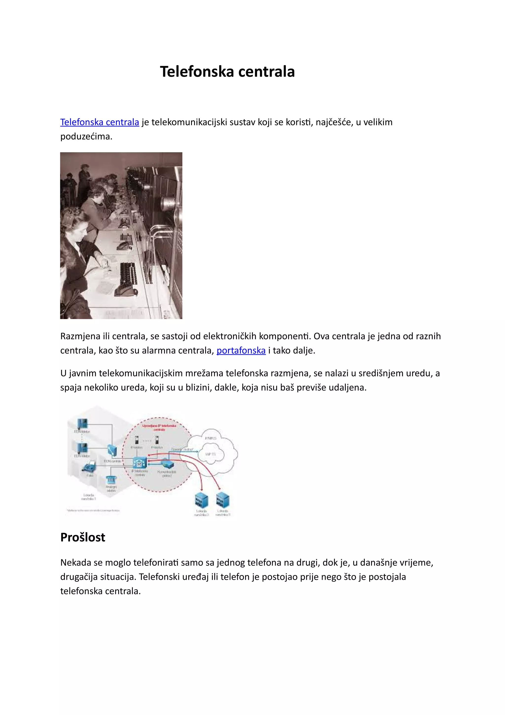Telefonska centrala | PDF