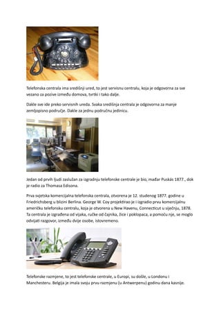 Telefonska centrala | PDF