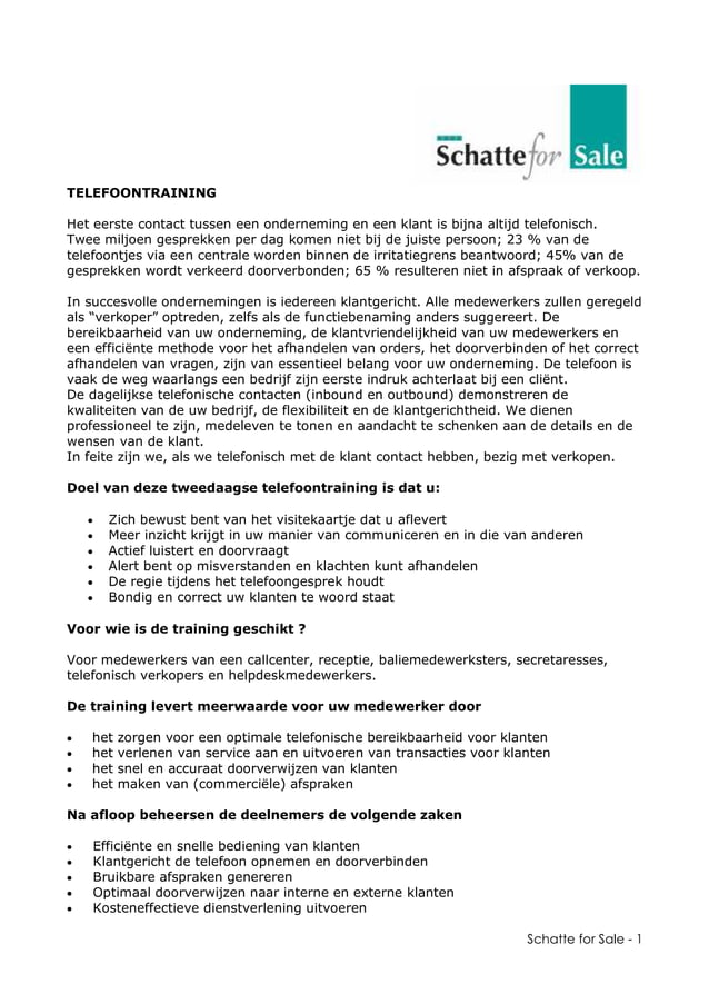 Telefoontraining | PDF