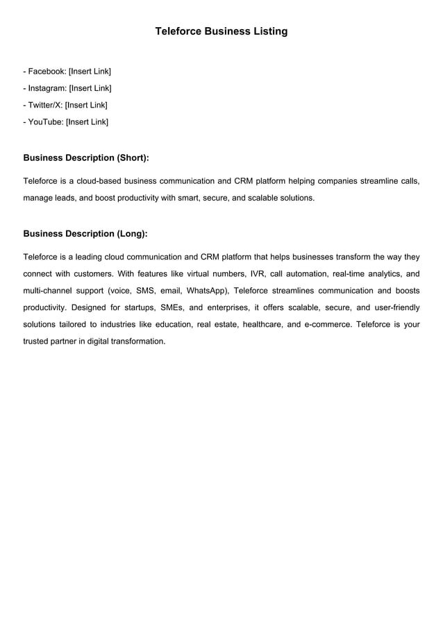 Grow your business with teleforce faster | PDF