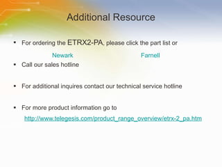 ETRX2-PA ZigBee™ Mesh Networking Module | PPT | Computer Networking | Computing