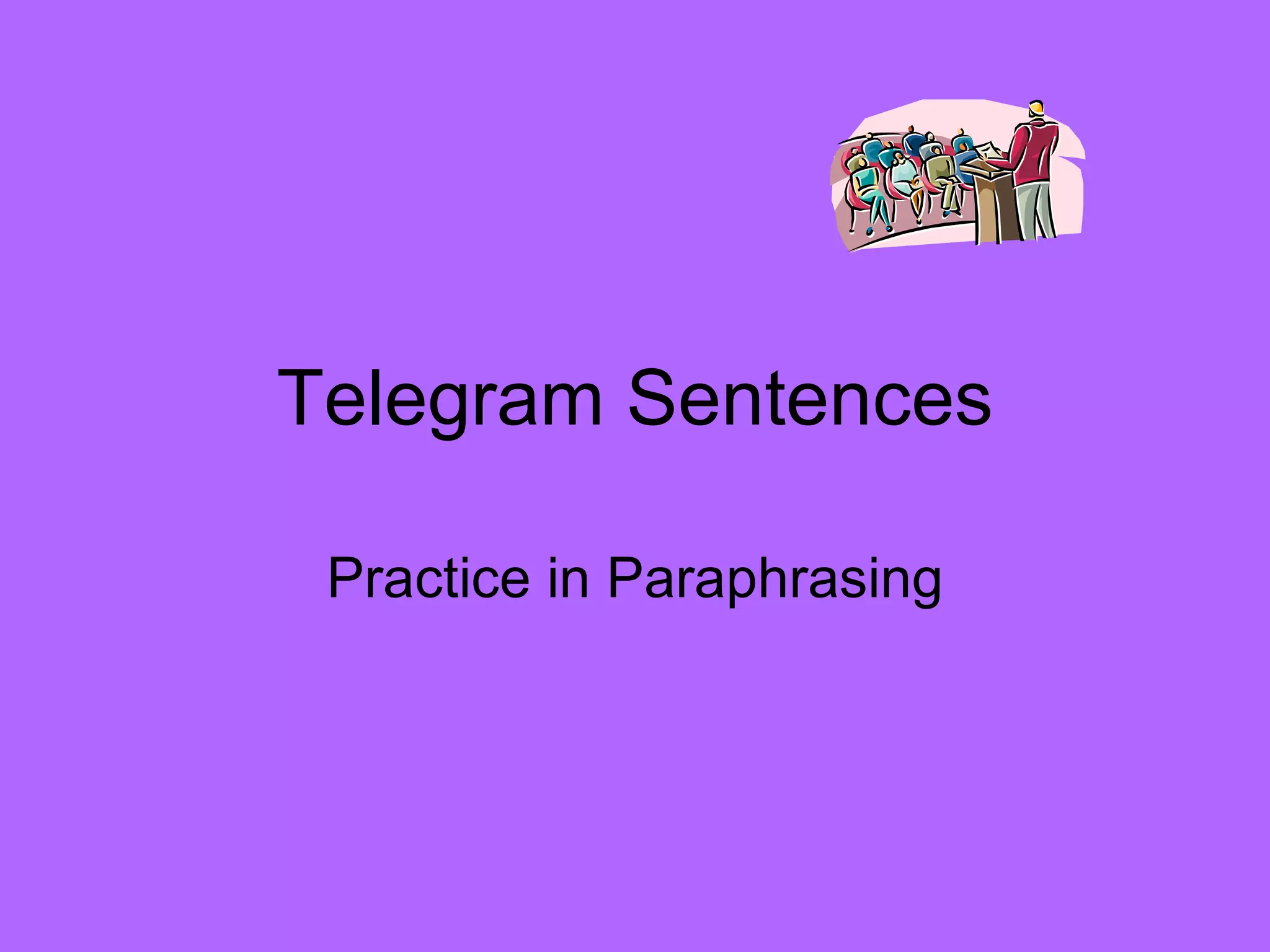 Telegram Sentences Powerpoint | PPT