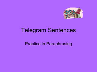 Telegram Sentences Powerpoint | PPT