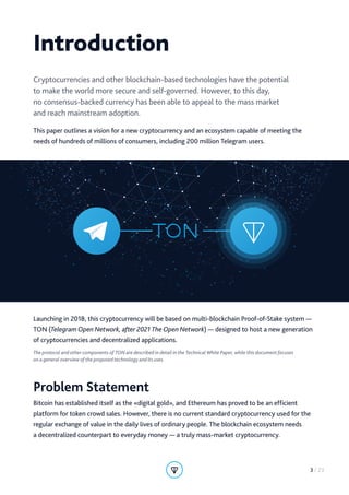 Telegram open network ton will be a third generation | PDF