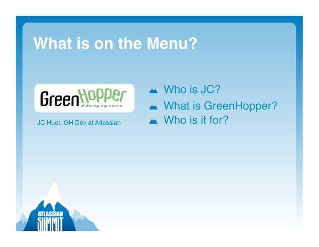Charlie Talk - GreenHopper | PPT