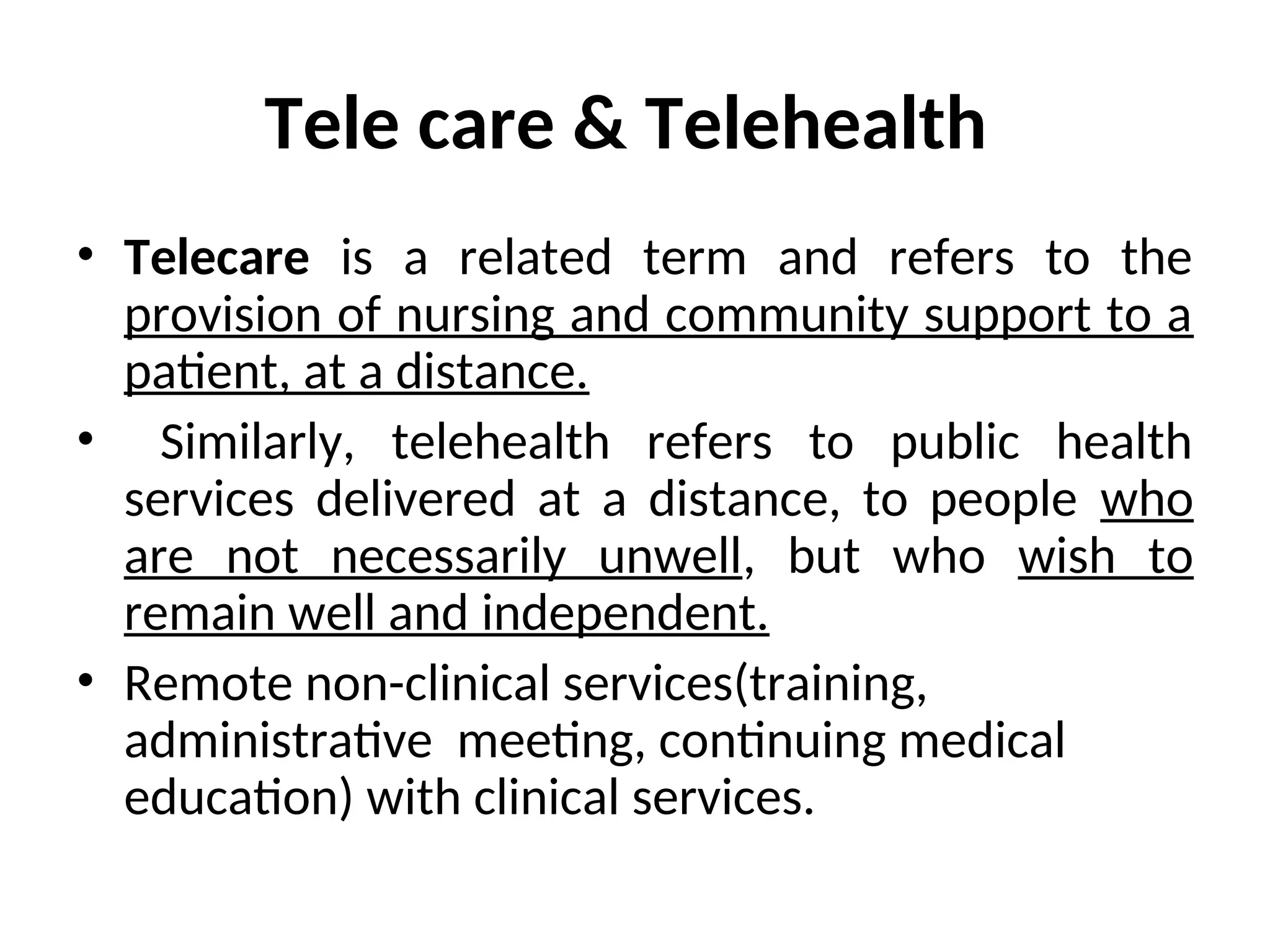 TELEHEALTH Introduction , block diagram, components | PPT