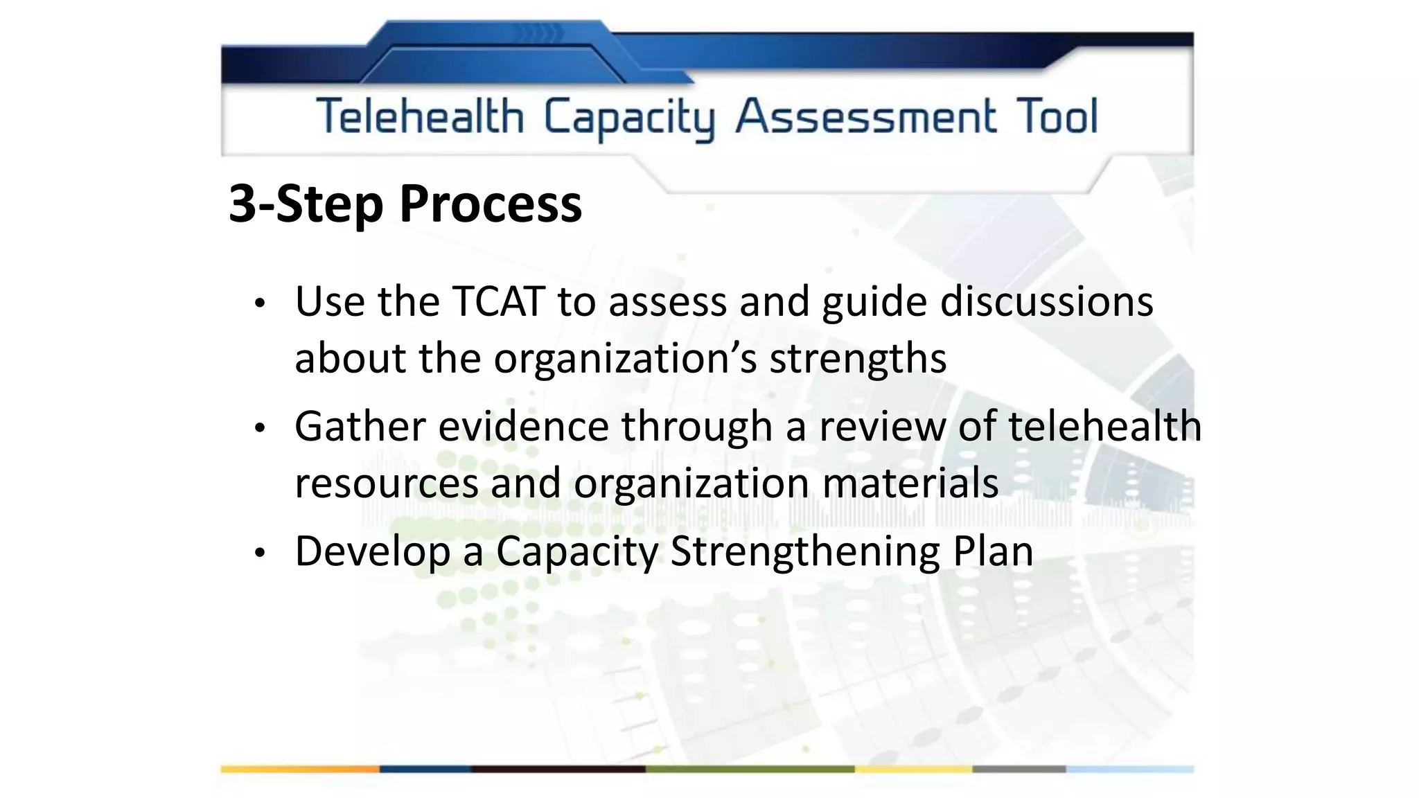 Telehealth capacity assessment tool introduction | PPTX