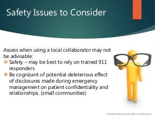 Telehealth clinical best practices workshop II | PPTX