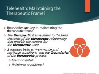 Telehealth clinical best practices workshop II | PPTX