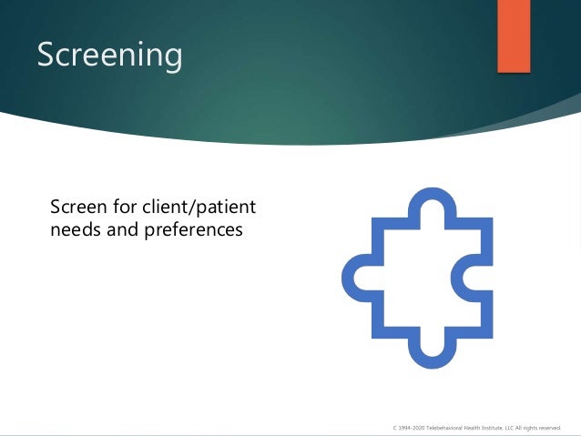Telehealth clinical best practices workshop II | PPT