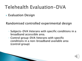 Telehealth for dva veterans evaluation | PPT