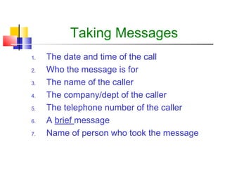 Telehone etiquette | PPT