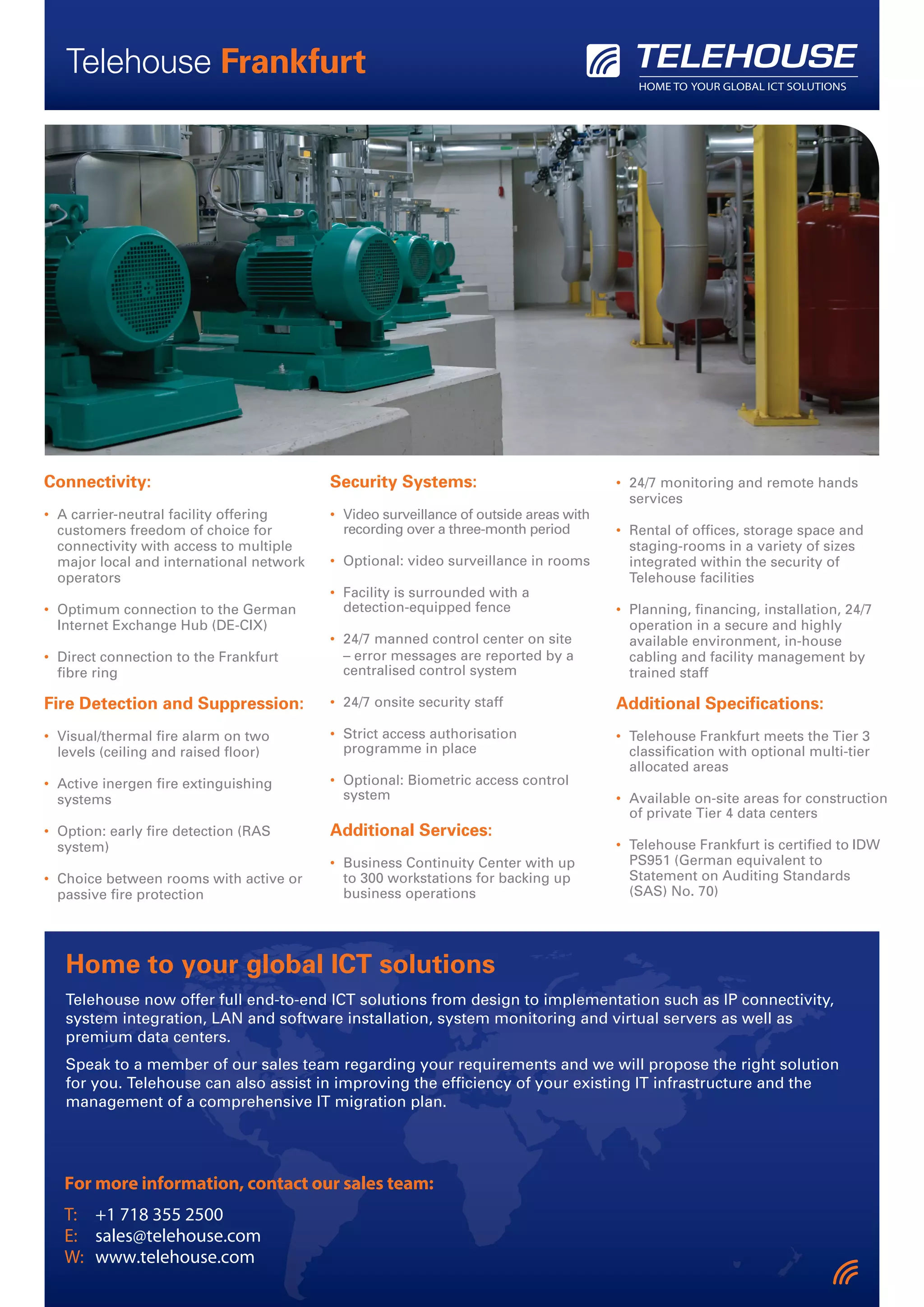 Telehouse Tier 3 Data Center in Frankfurt Germany | PDF