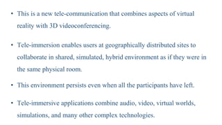Tele immersion | PPTX