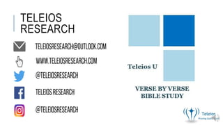 Teleios U - Ephesians 1:4 | PPT