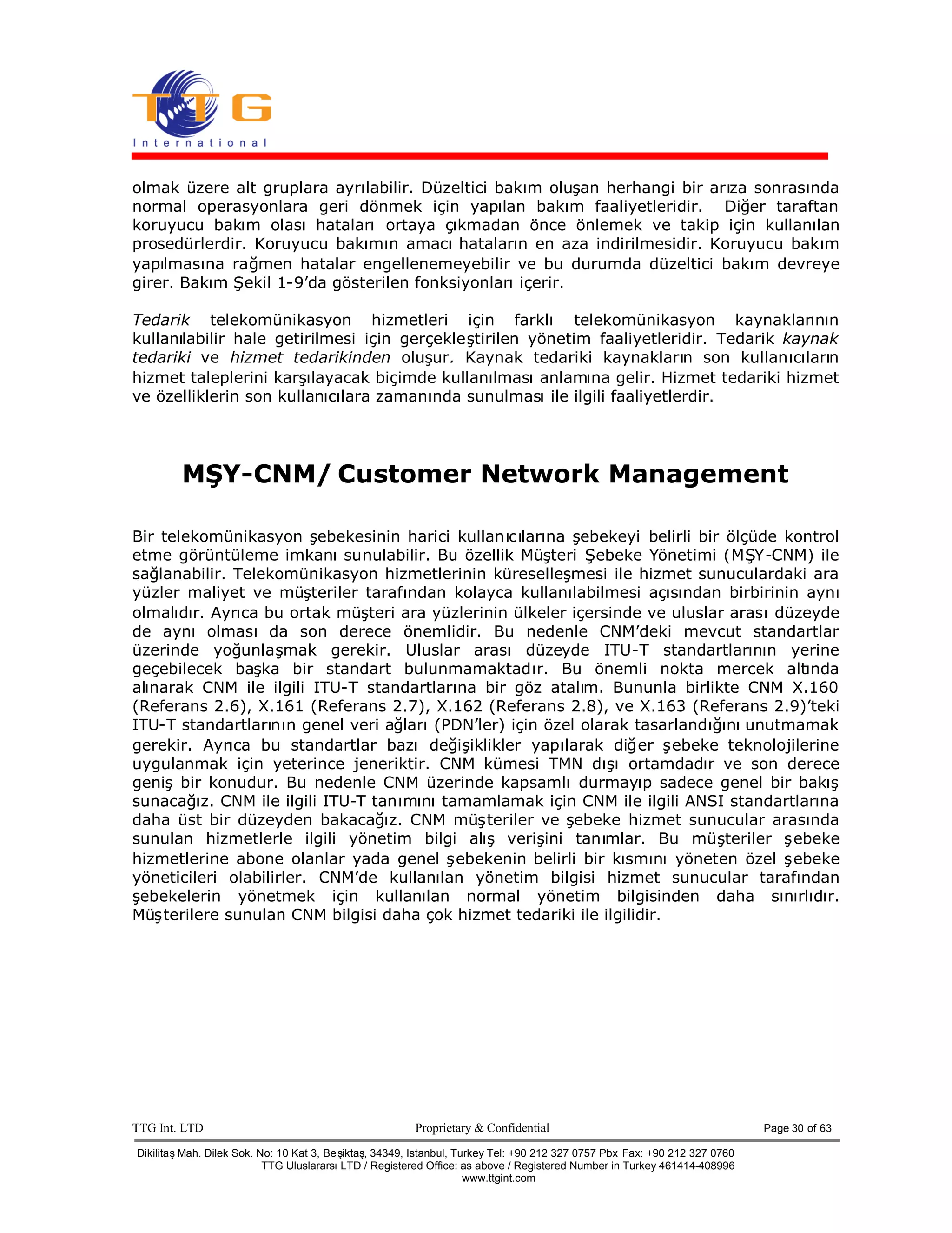 Telekomünikasyon şebeke yönetimi | PDF