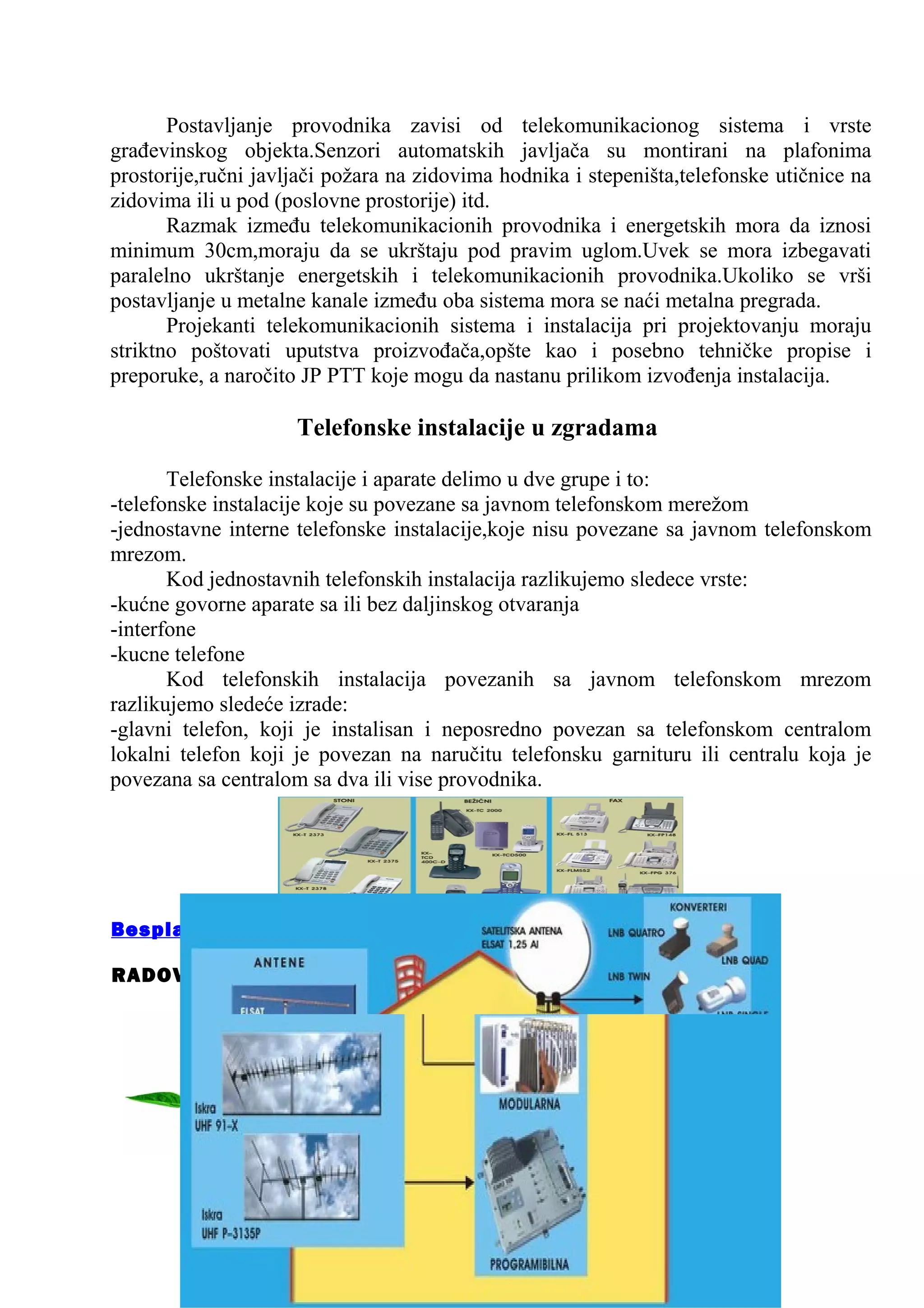 Telekomunikacione instalacije elektricne instalacije slabe struje ...