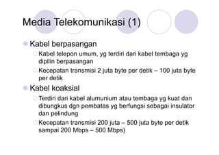 Telekomunikasi dan jaringan | PPT